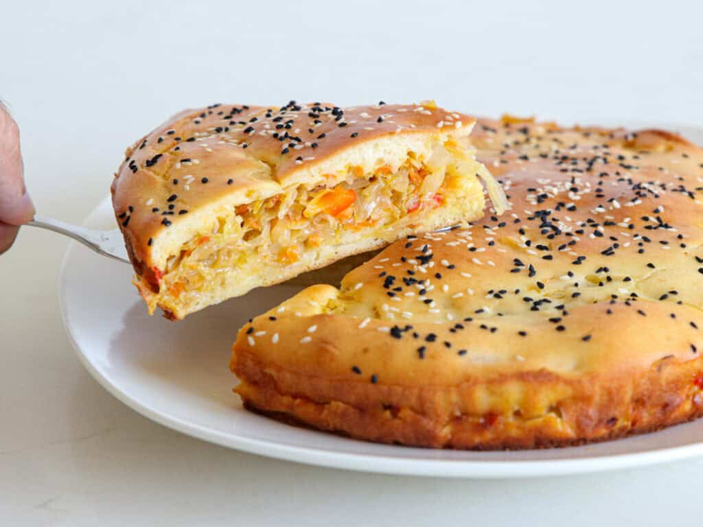 Quick and Easy Russian Cabbage Pie - The Cooking Foodie