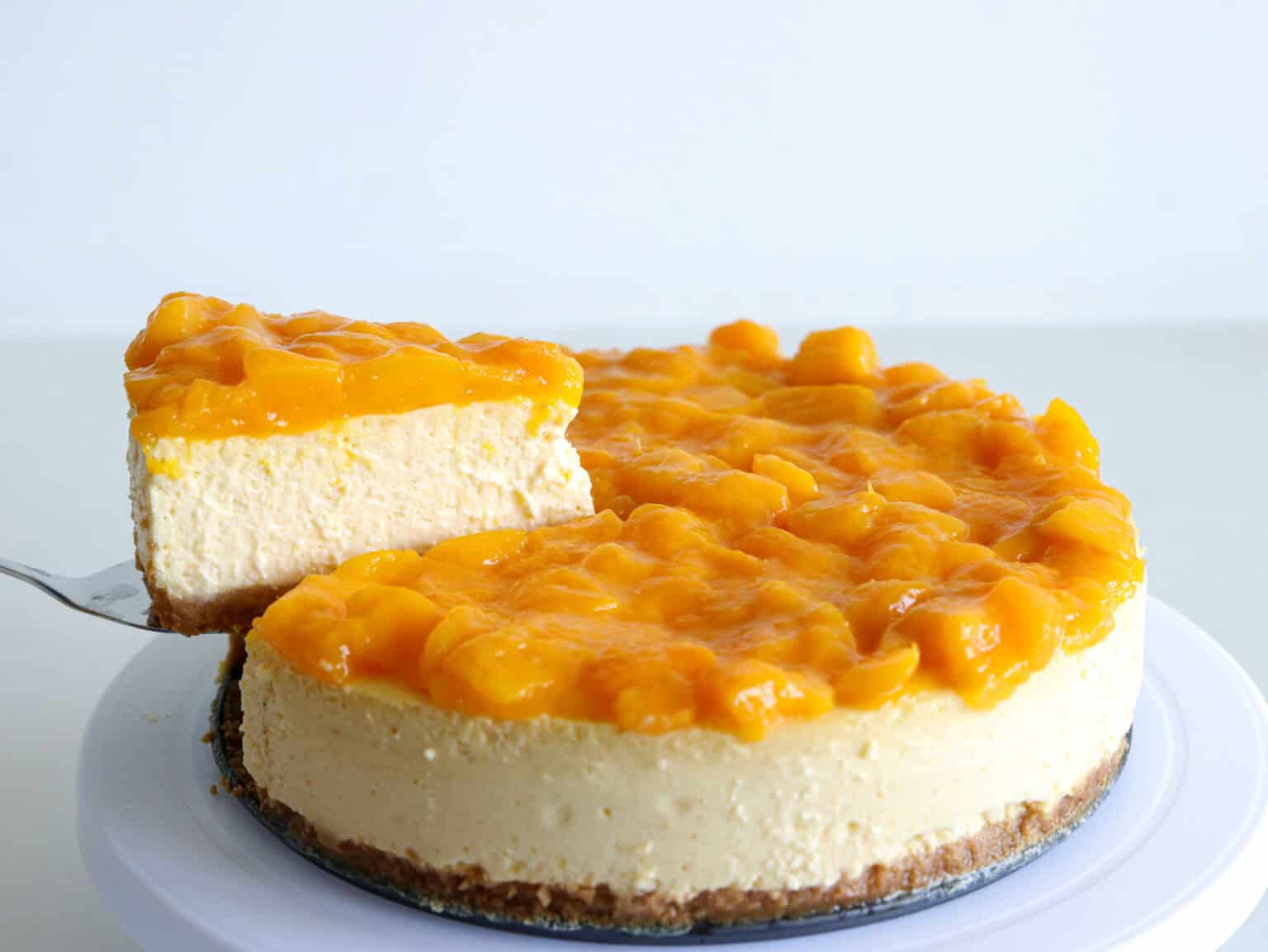 Mango Cheesecake Recipe - The Cooking Foodie