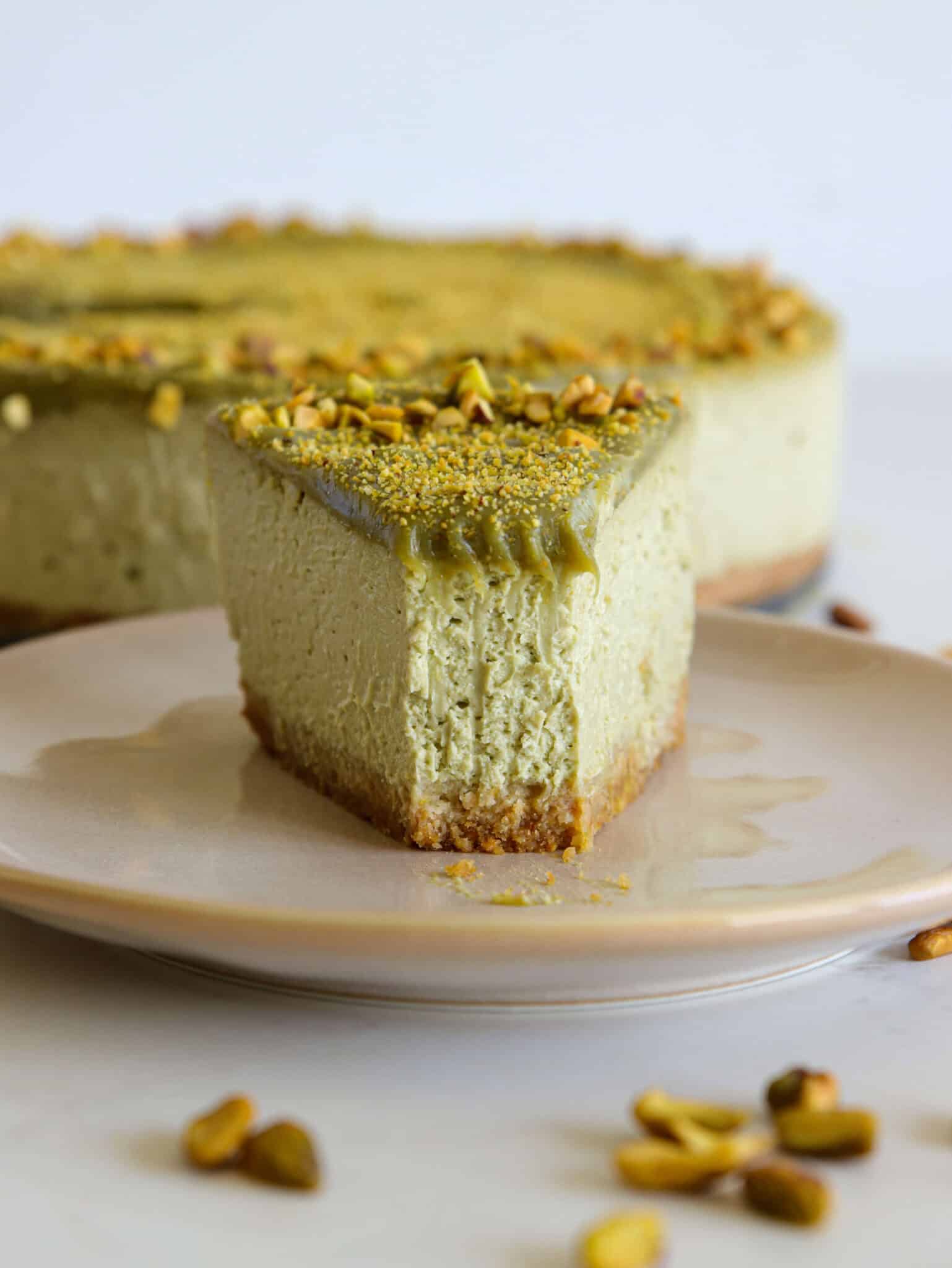 Pistachio Cheesecake Recipe - The Cooking Foodie