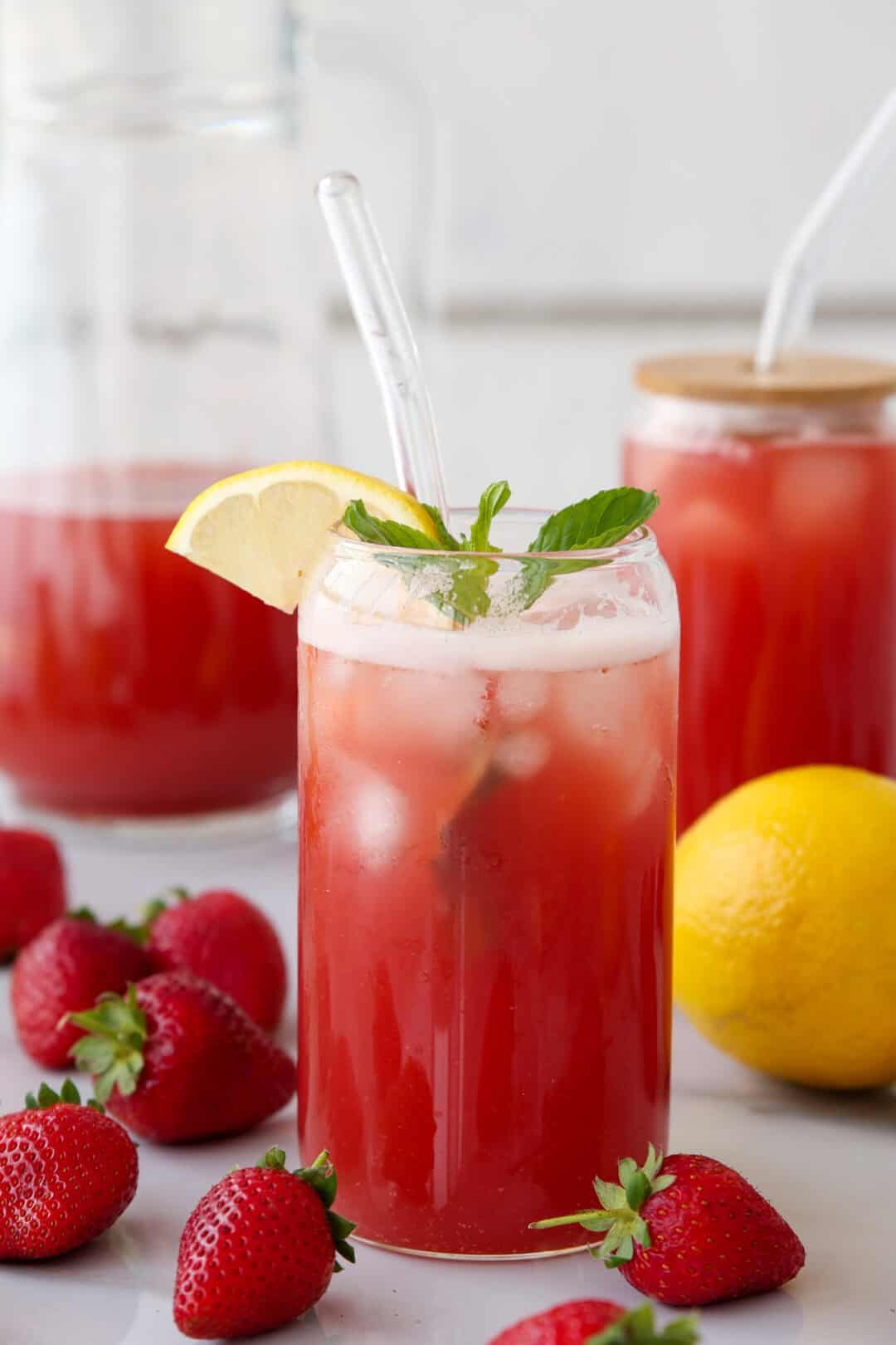 Strawberry Iced Tea Recipe - The Cooking Foodie