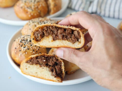 Easy Baked Meat Buns | Soft & Juicy - The Cooking Foodie