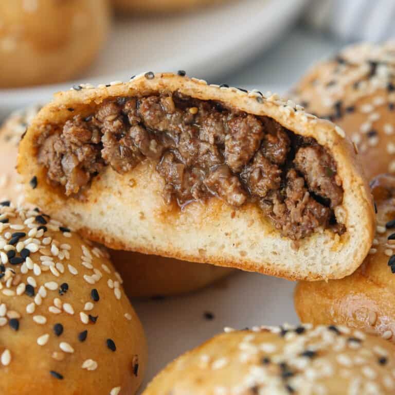 Easy Baked Meat Buns | Soft & Juicy - The Cooking Foodie