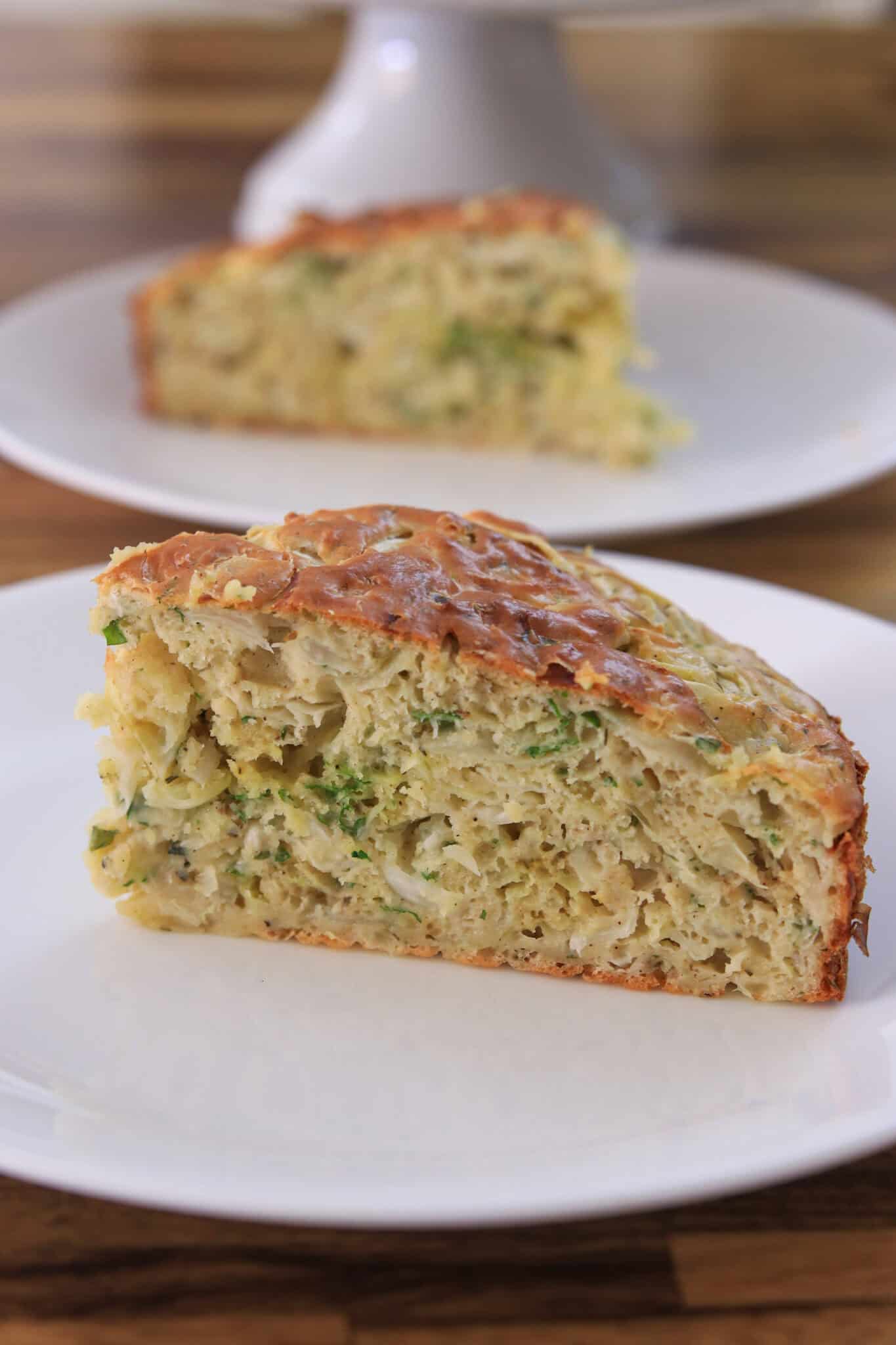 Savory Cabbage Cake | Easy and Healthy Recipe - The Cooking Foodie
