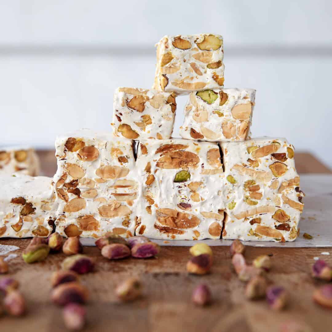 Easy Homemade Torrone | Soft & Chewy Italian Nougat - The Cooking Foodie