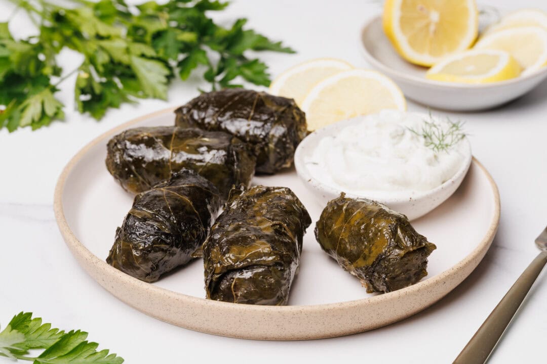 Stuffed Grape Leaves with Beef and Rice (Authentic Dolma Recipe) - The ...