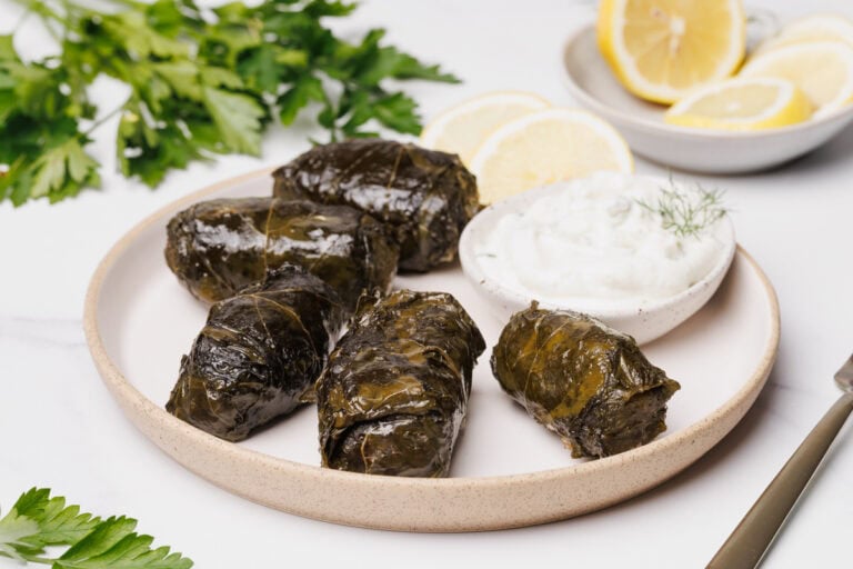 Stuffed Grape Leaves with Beef and Rice (Authentic Dolma Recipe) - The ...