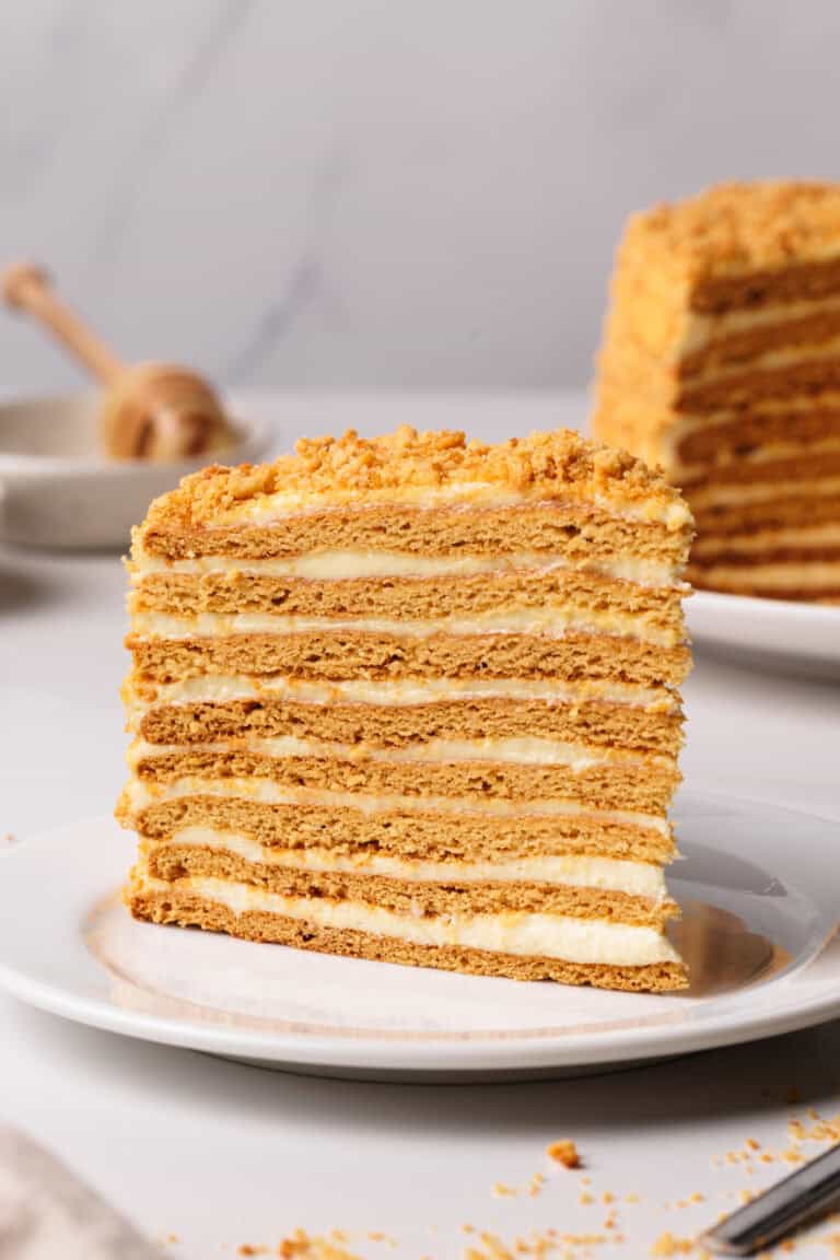 Authentic Medovik Recipe (Russian Honey Cake) - The Cooking Foodie